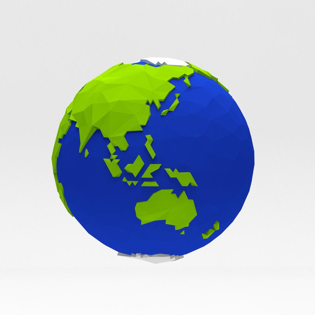 cartoon earth 3d model