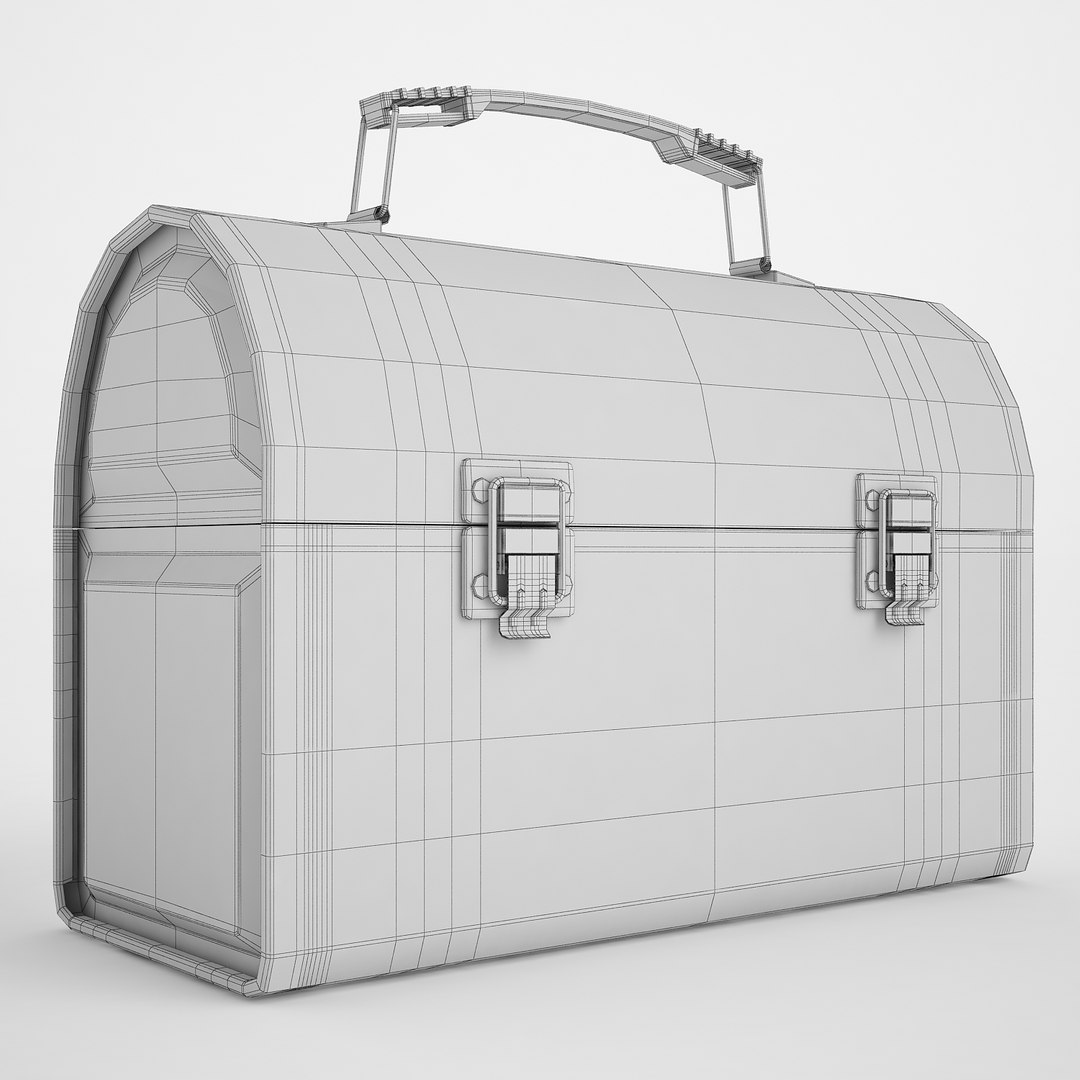 3D metal lunch box 01 model - TurboSquid 1155418