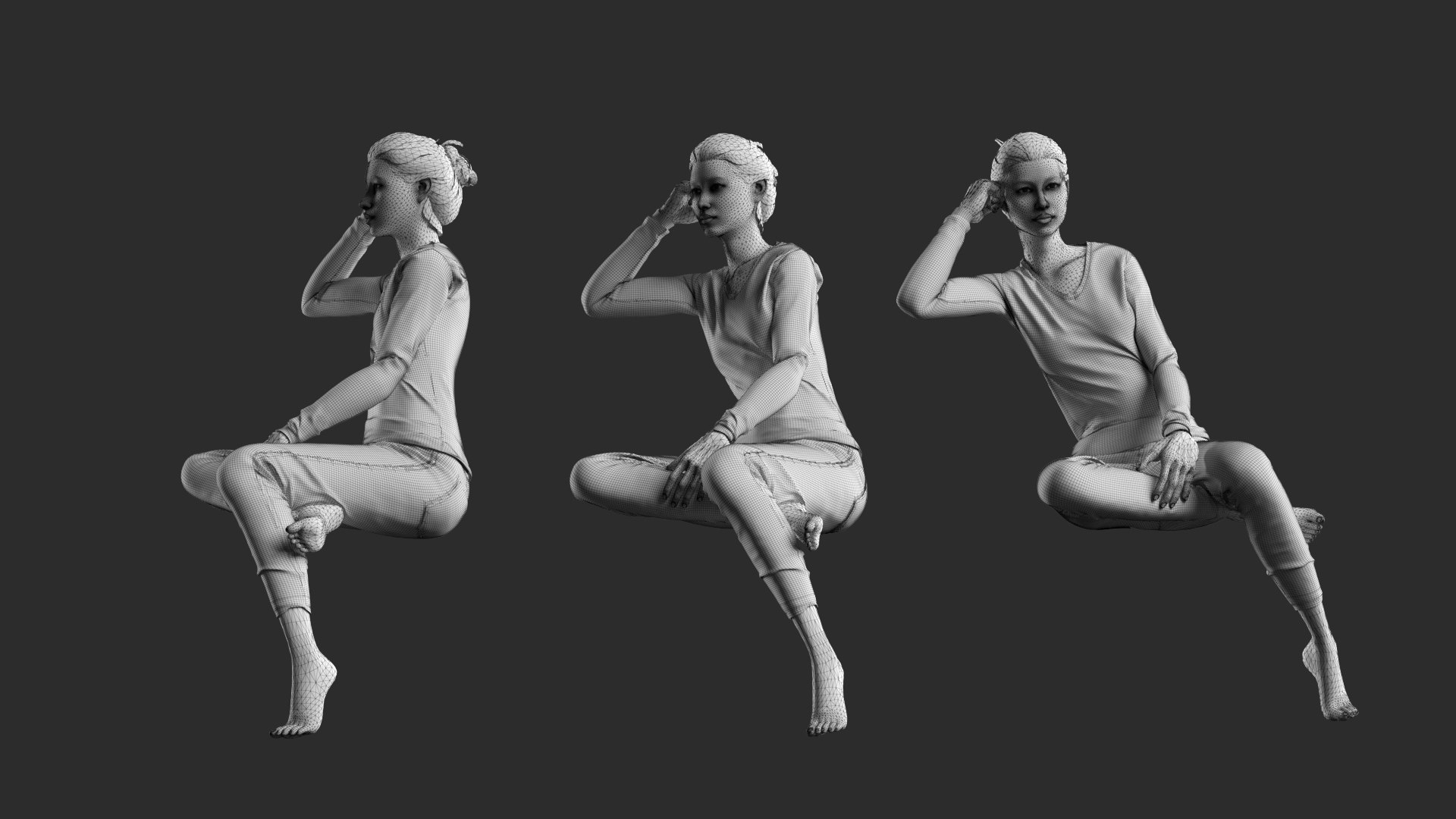 Woman Mannequin Sitting 4 3D Model - TurboSquid 1520144