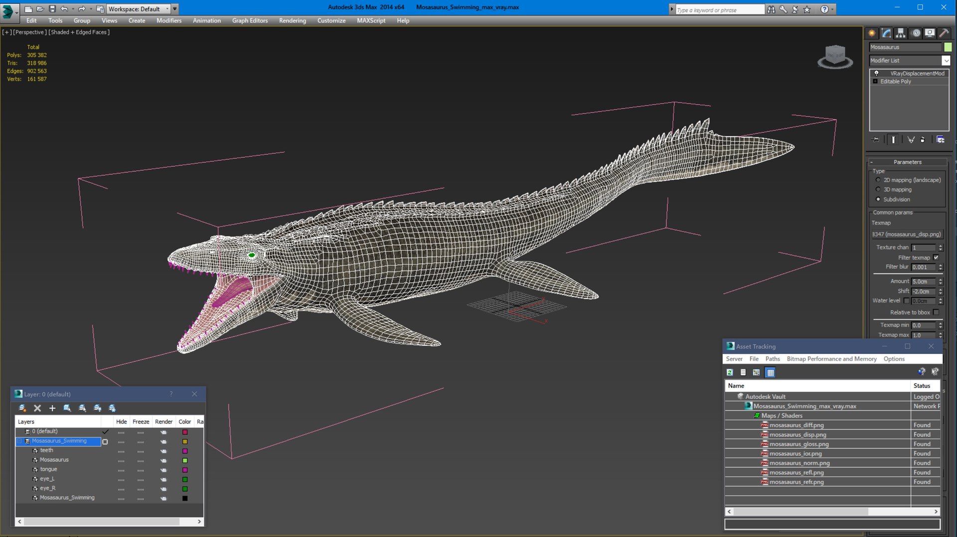 3D Mosasaurus Swimming - TurboSquid 1918610