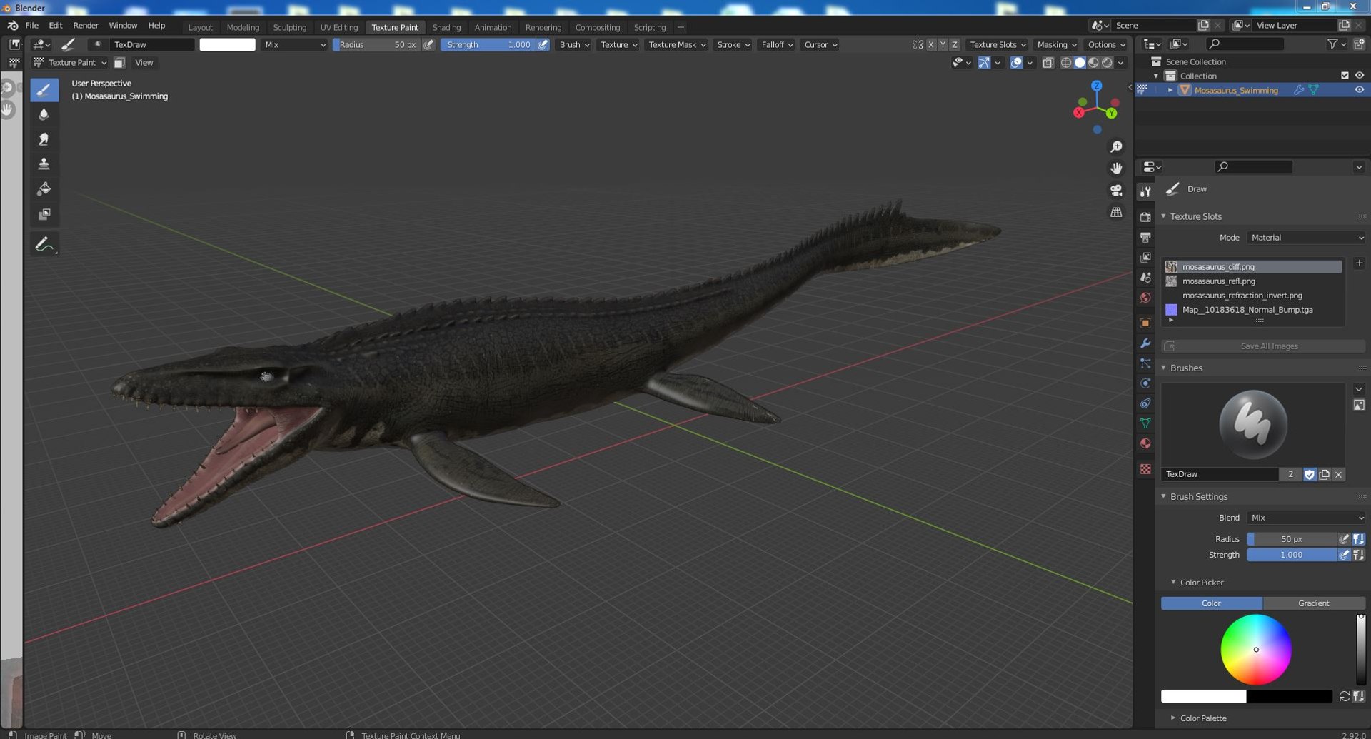 3D Mosasaurus Swimming - TurboSquid 1918610