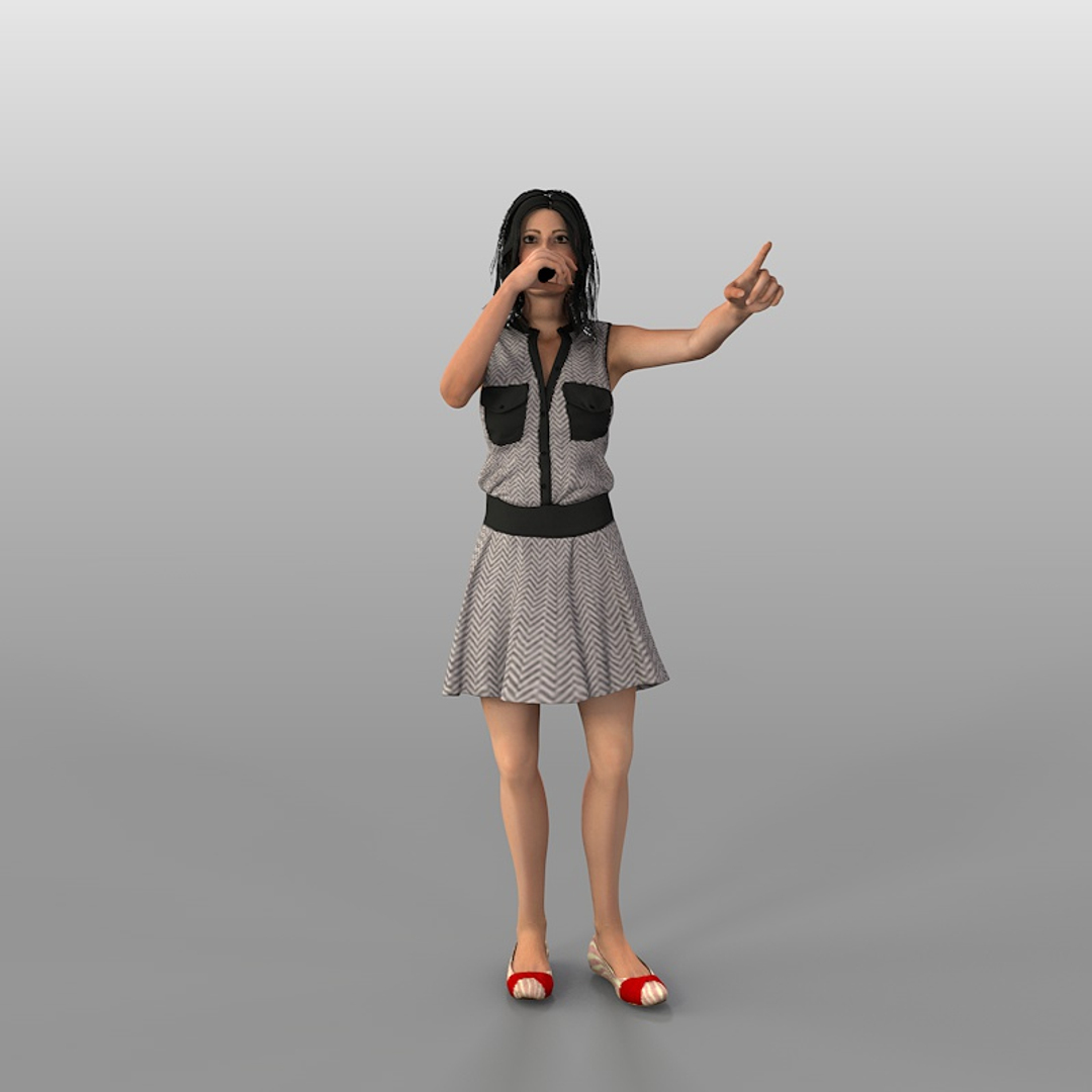 3D Female Singing - TurboSquid 1188016