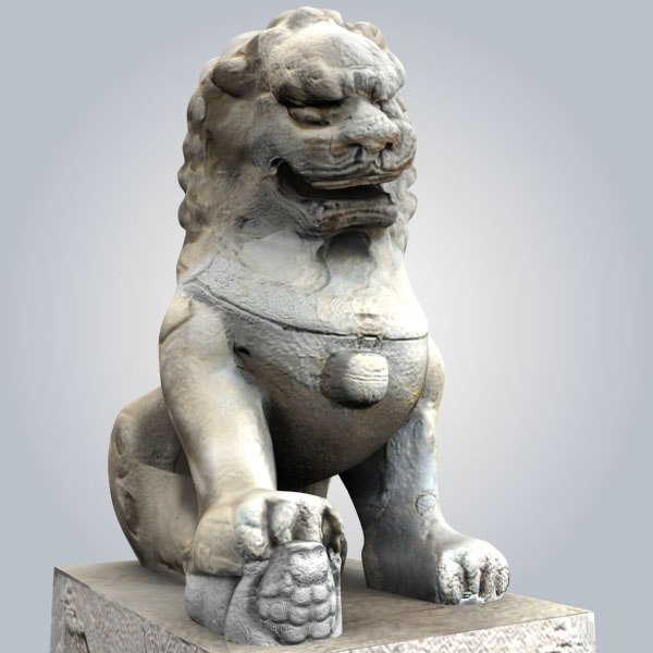 3d stone lion model