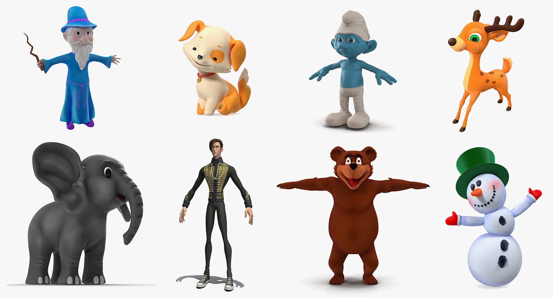 Cartoon Characters Collection 10 3D model - TurboSquid 1979406