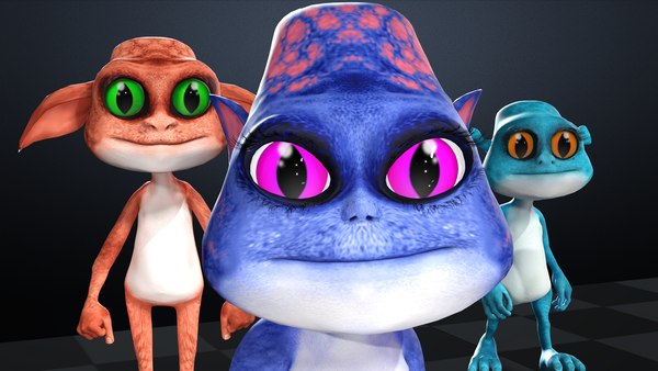 modelo 3d 3 MONSTERS CARTOONS PACK - TurboSquid 2072363