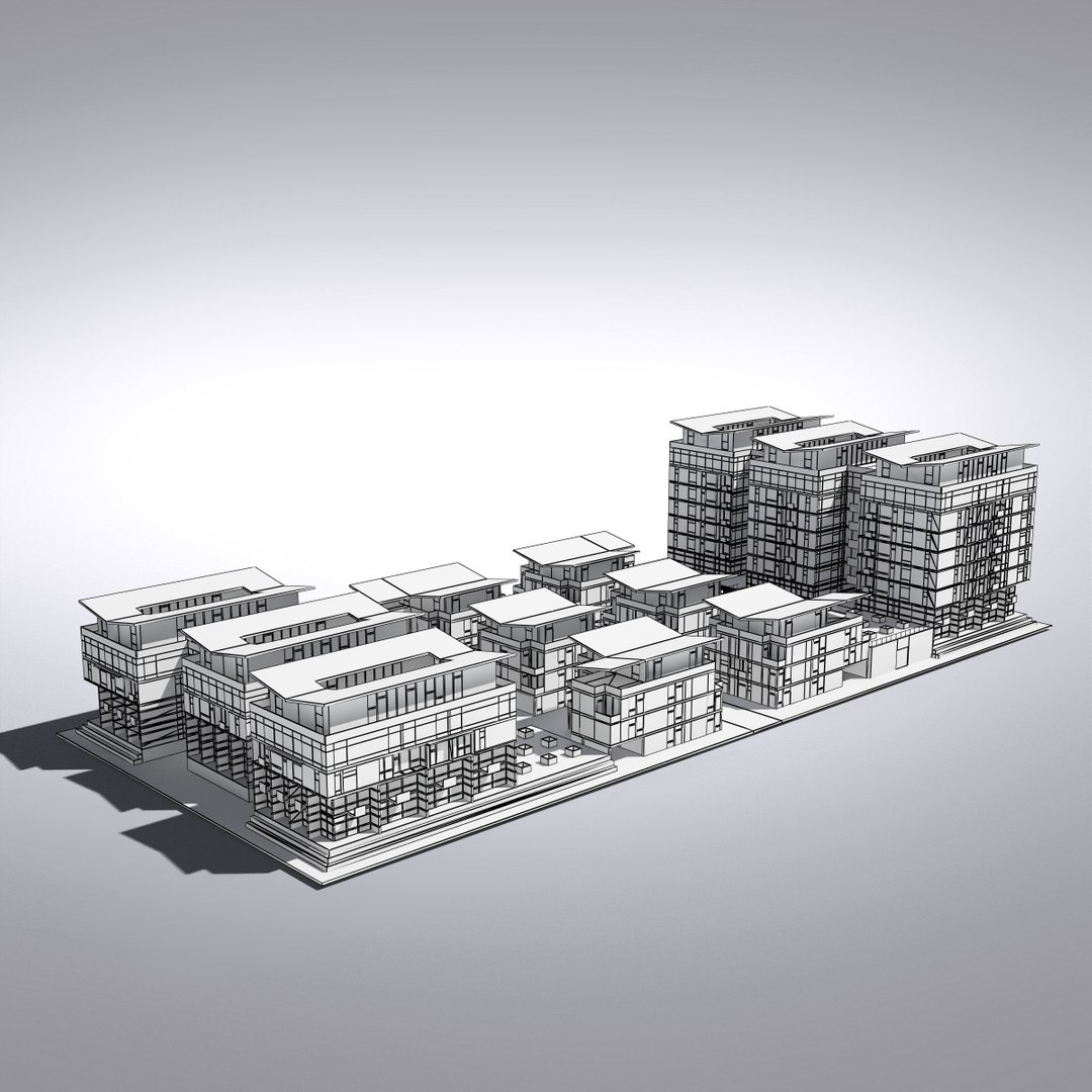 Modern Generic Building 3d Model