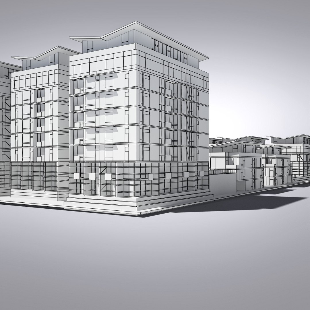 Modern Generic Building 3d Model