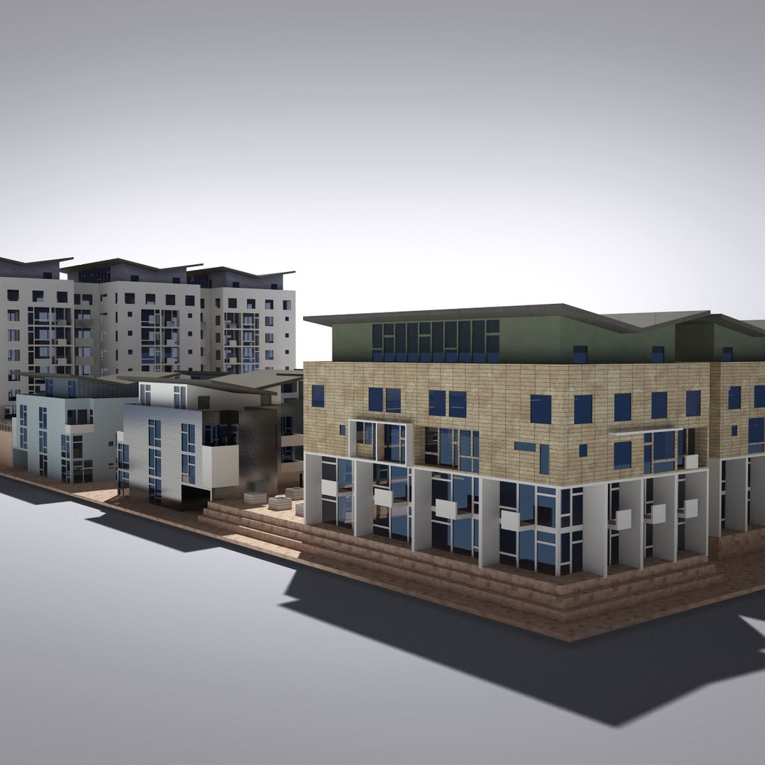 Modern Generic Building 3d Model