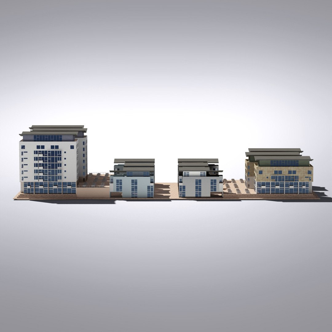 Modern Generic Building 3d Model