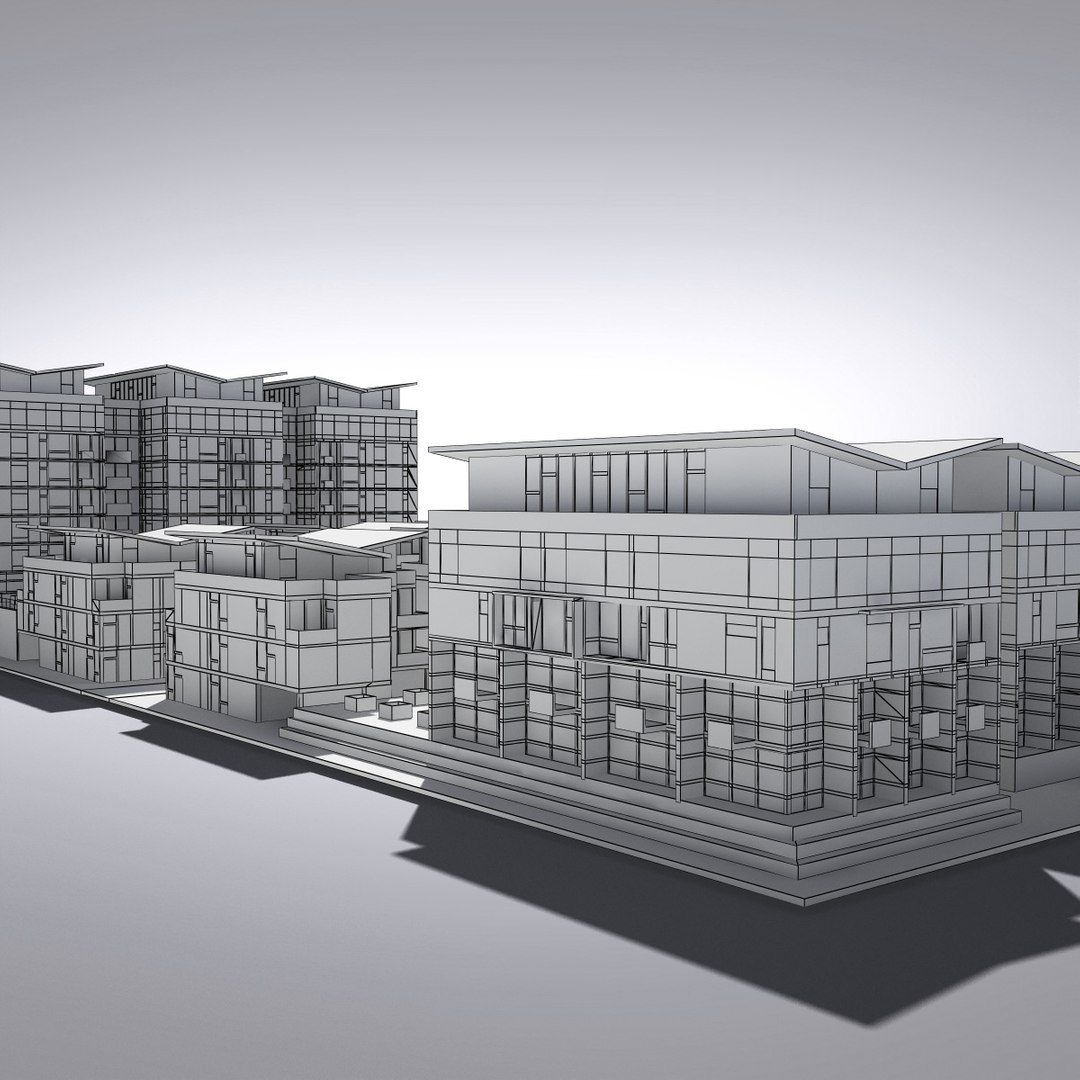 Modern Generic Building 3d Model