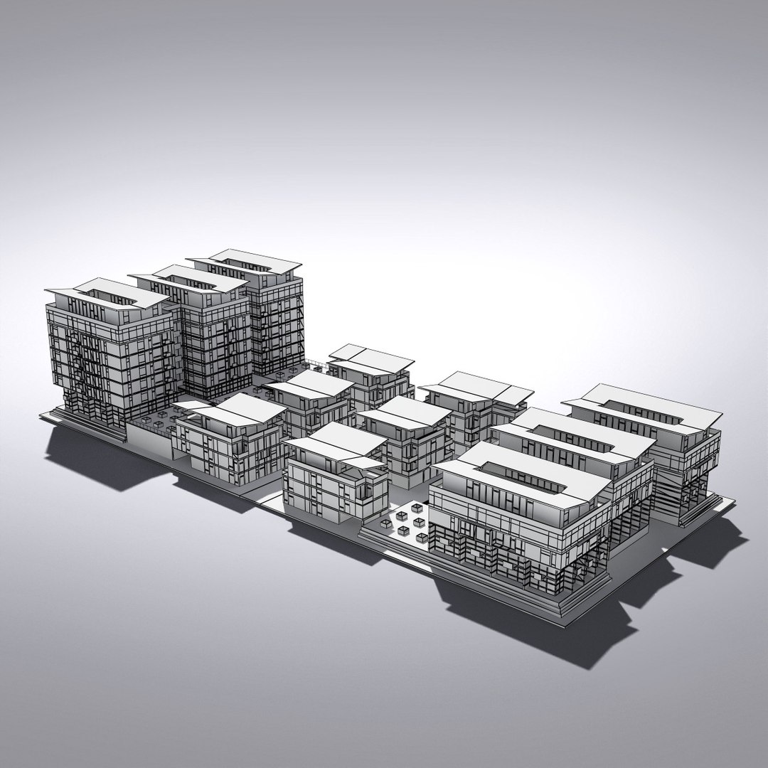 Modern Generic Building 3d Model