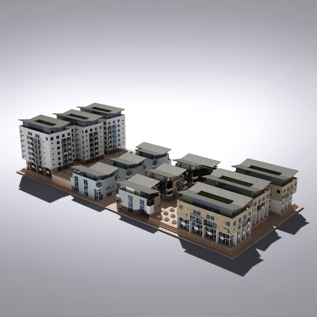 Modern Generic Building 3d Model