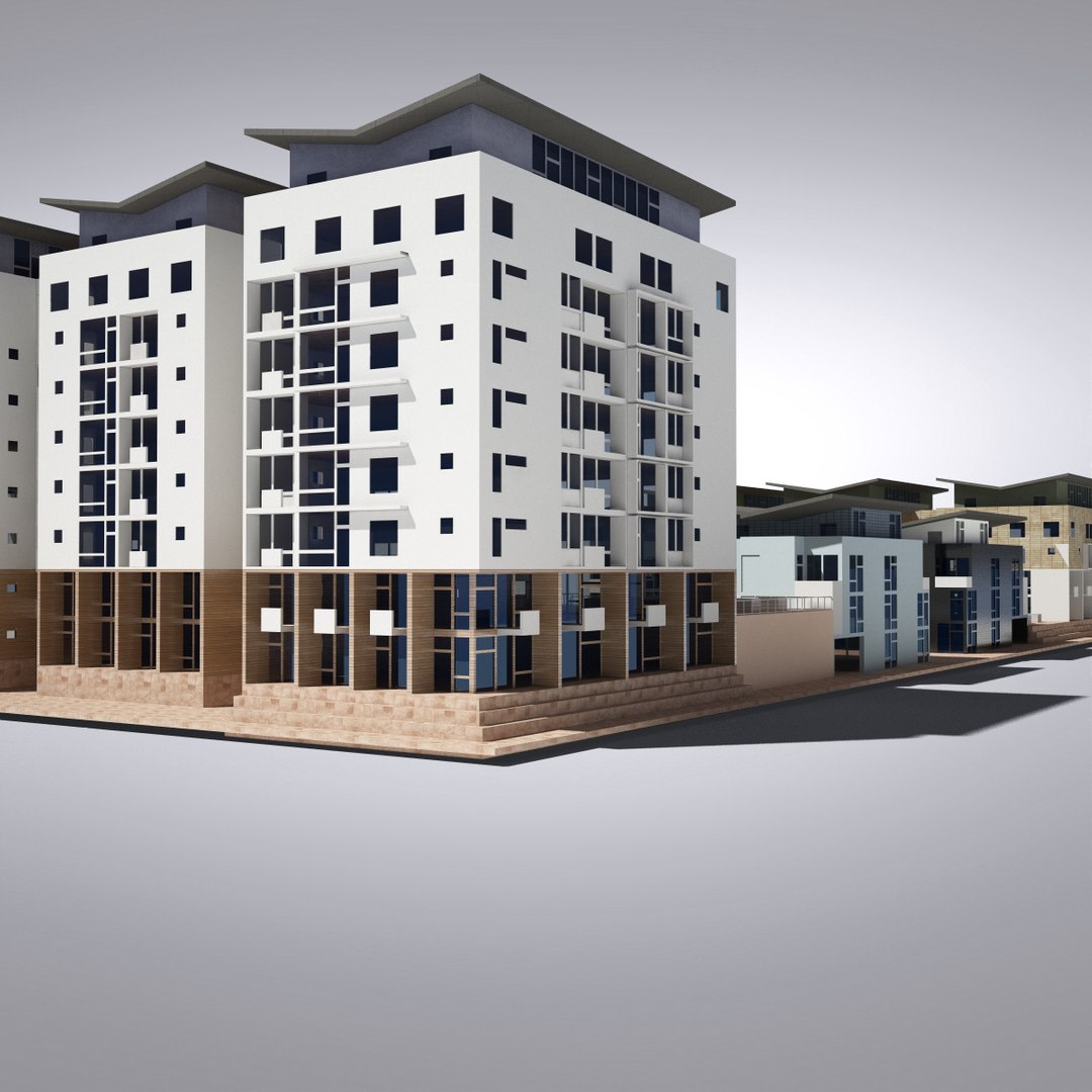 Modern Generic Building 3d Model