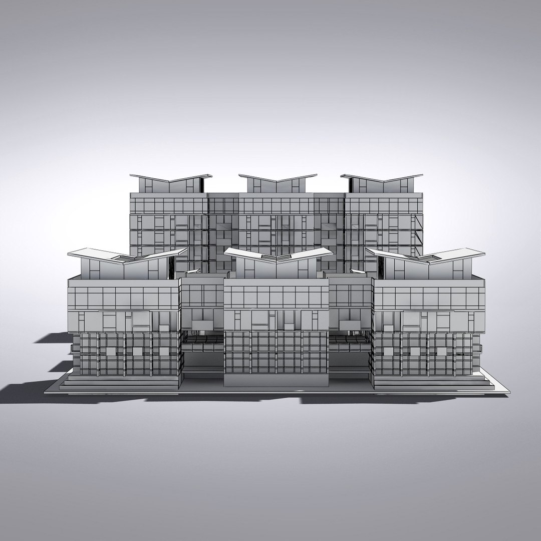 Modern Generic Building 3d Model
