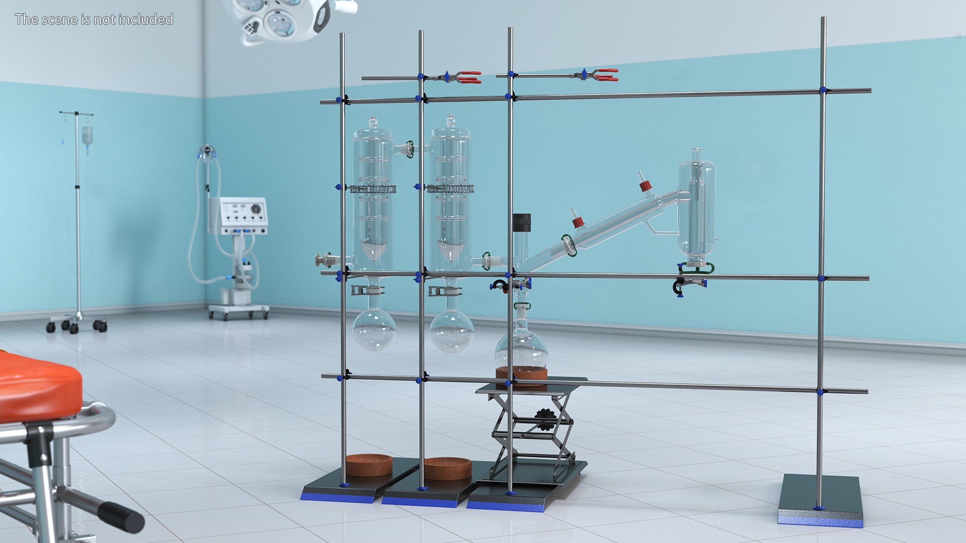 Distilling Stand With Flasks 3D Model - TurboSquid 2222861