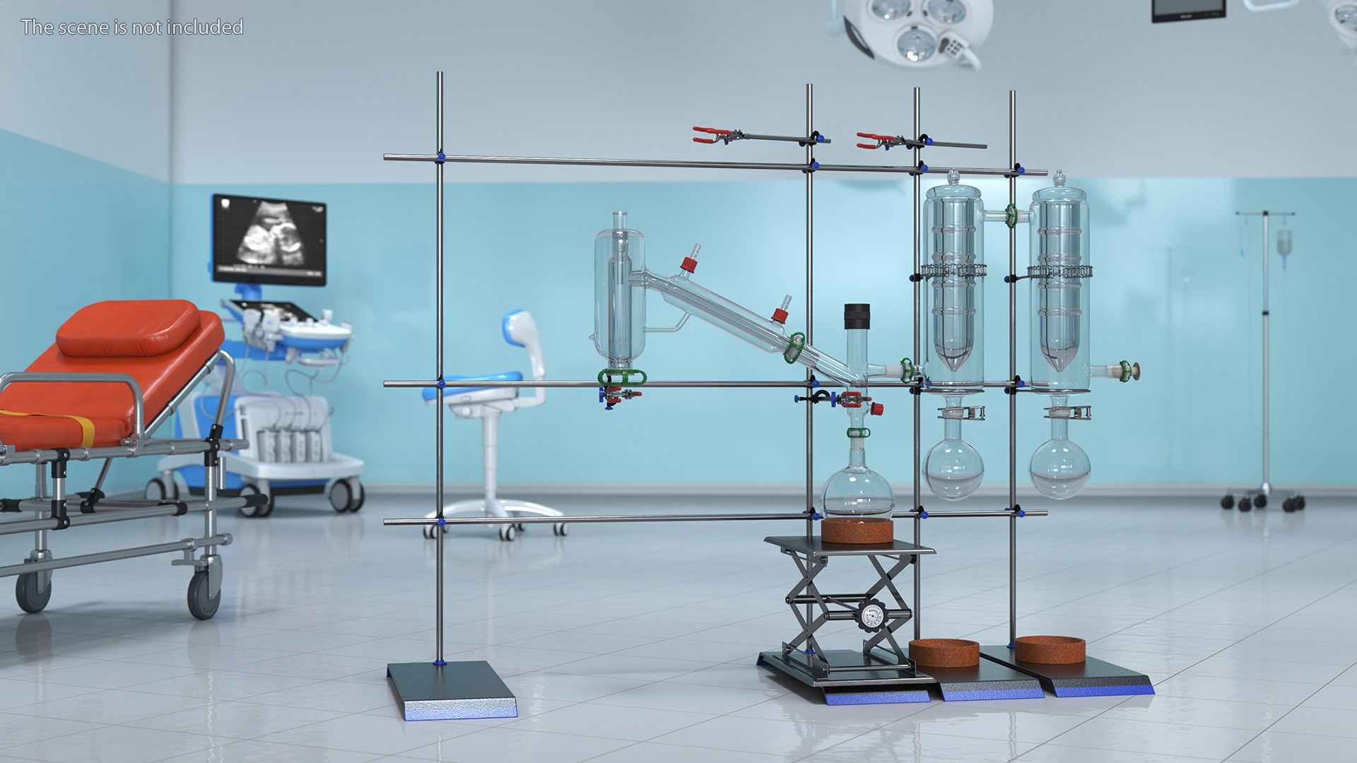Distilling Stand With Flasks 3D Model - TurboSquid 2222861