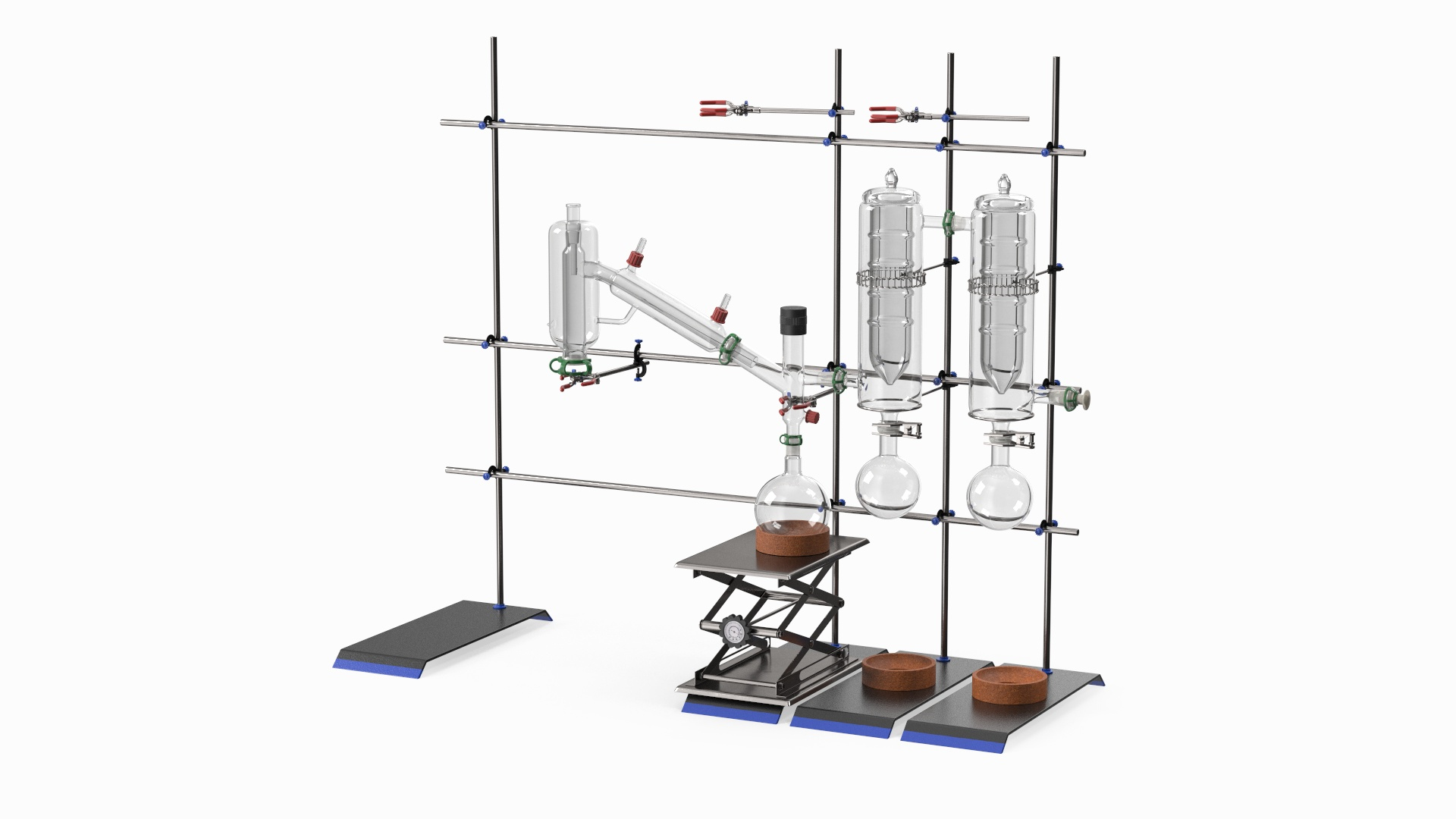 Distilling Stand With Flasks 3D Model - TurboSquid 2222861
