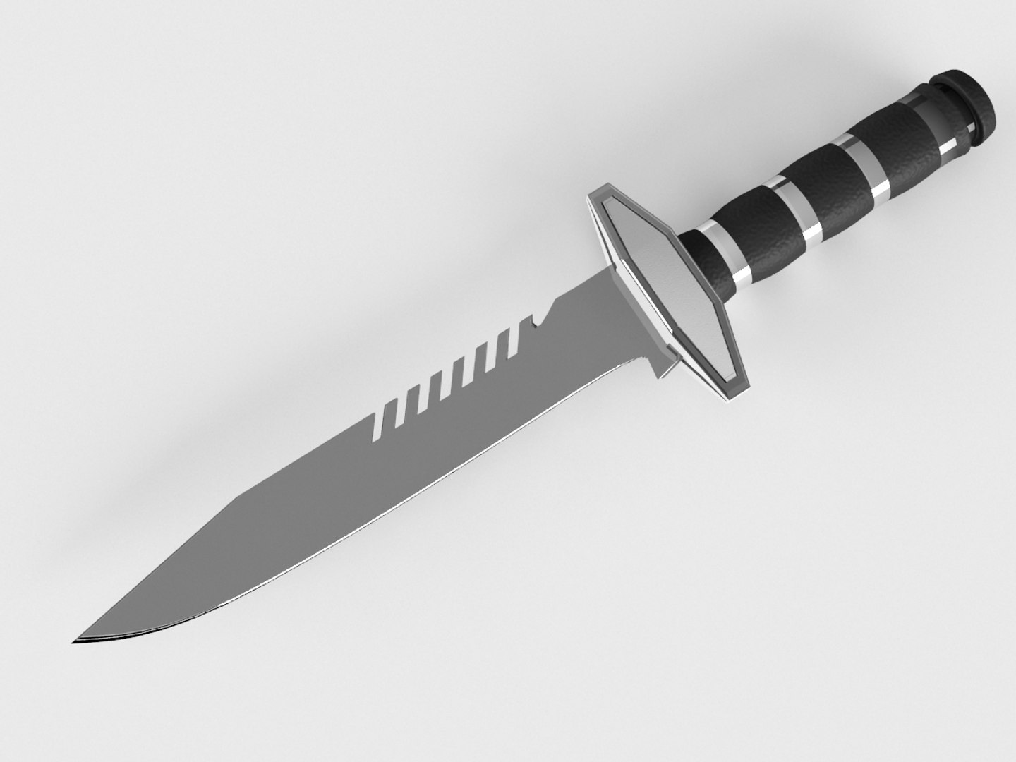 combat knife 3d model