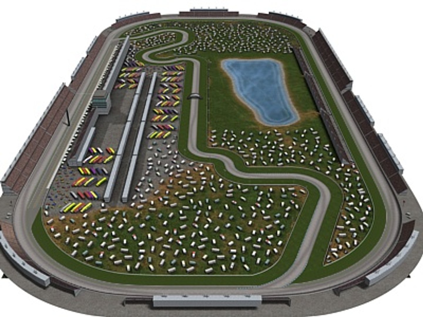3d Indianapolis Road Course Indy Race Model