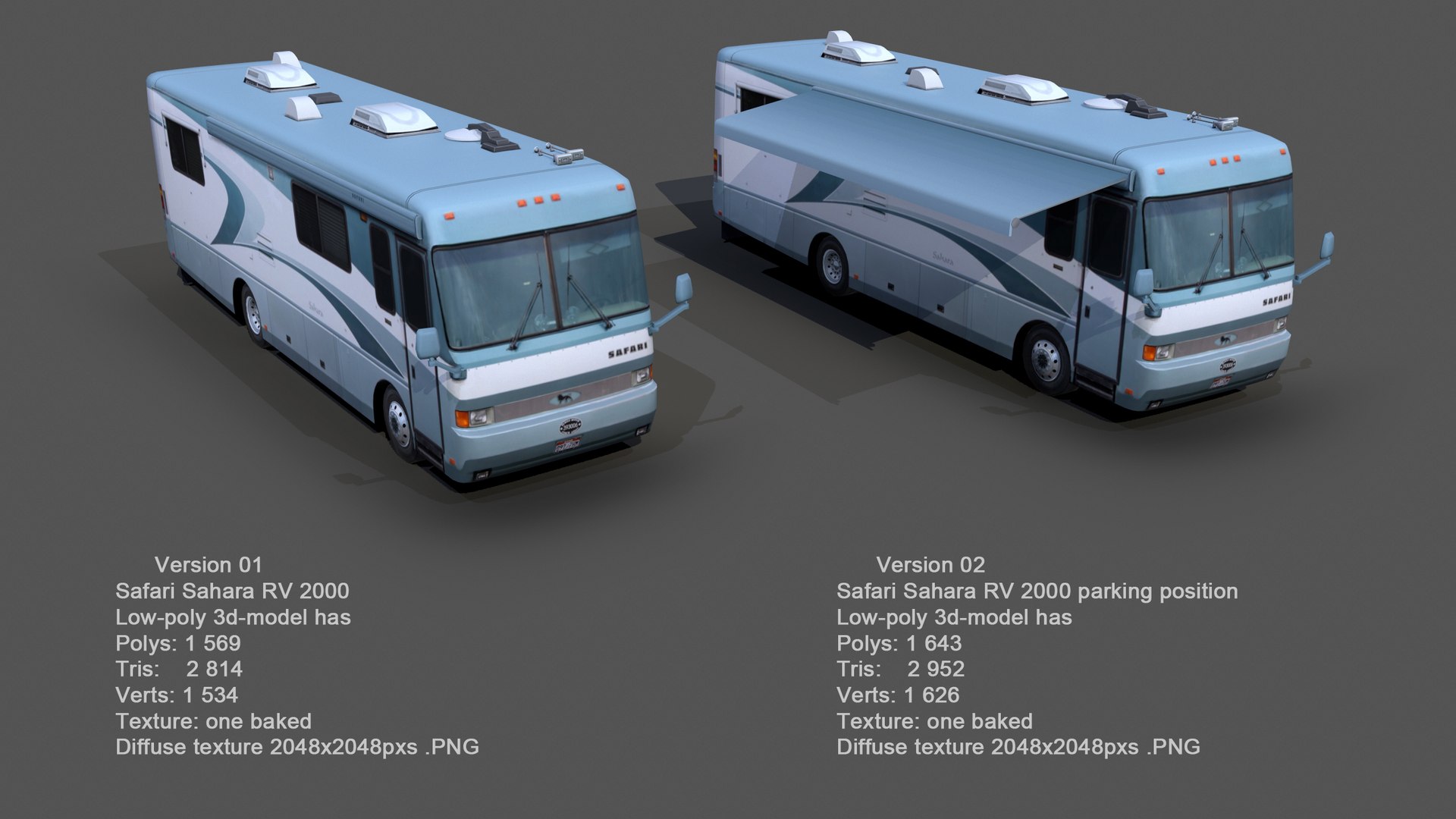 Safari Sahara RV 2000 3D - TurboSquid 1789705