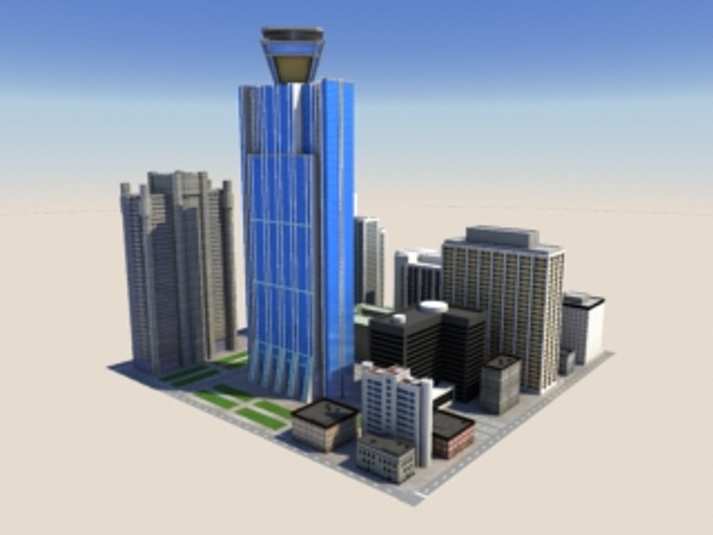 city bloc 3d model
