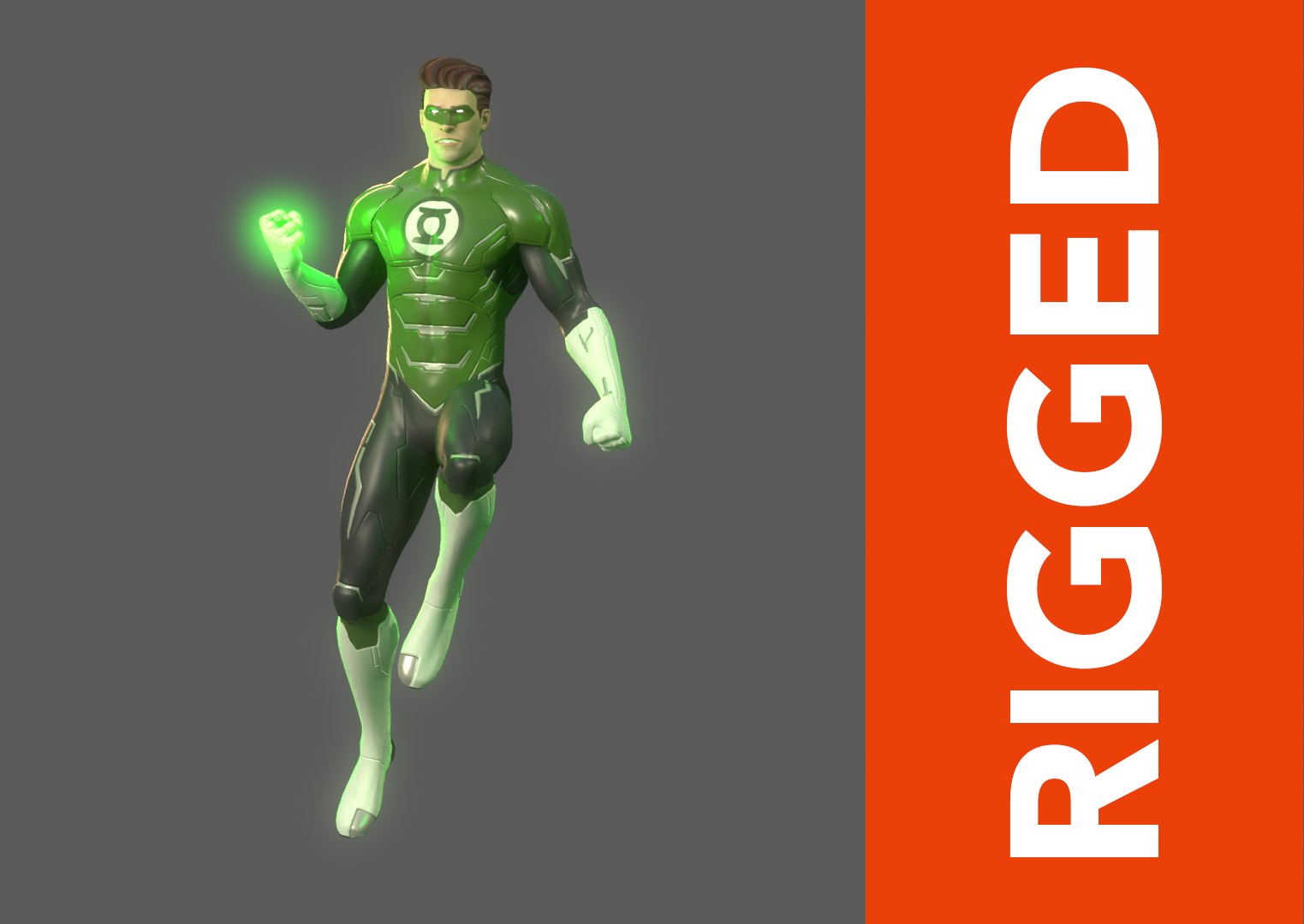 3D Green Lantern Hal Jordan Rig - TurboSquid 2274750