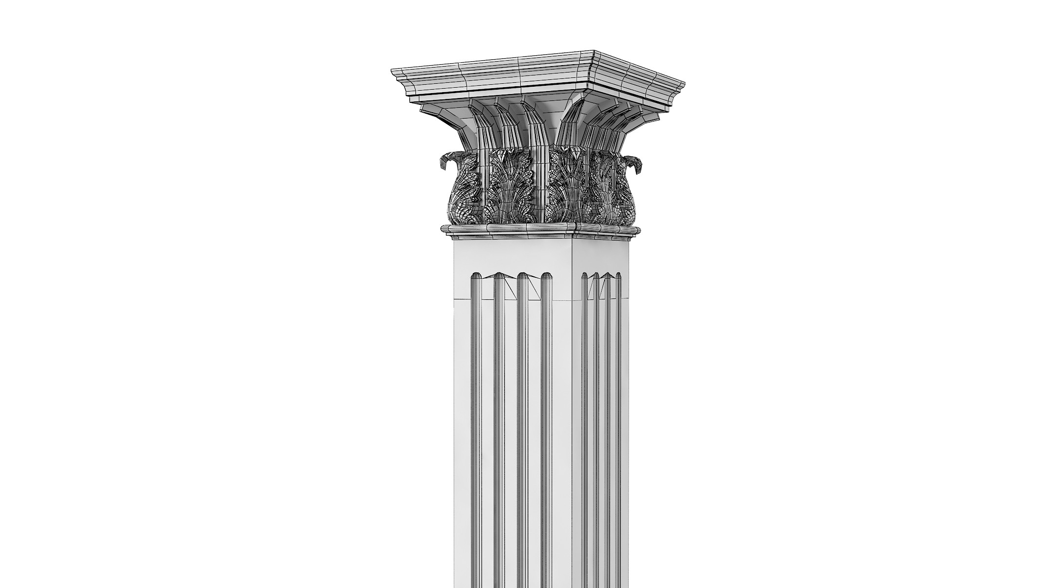 Temple winds square column 3D model - TurboSquid 1450155