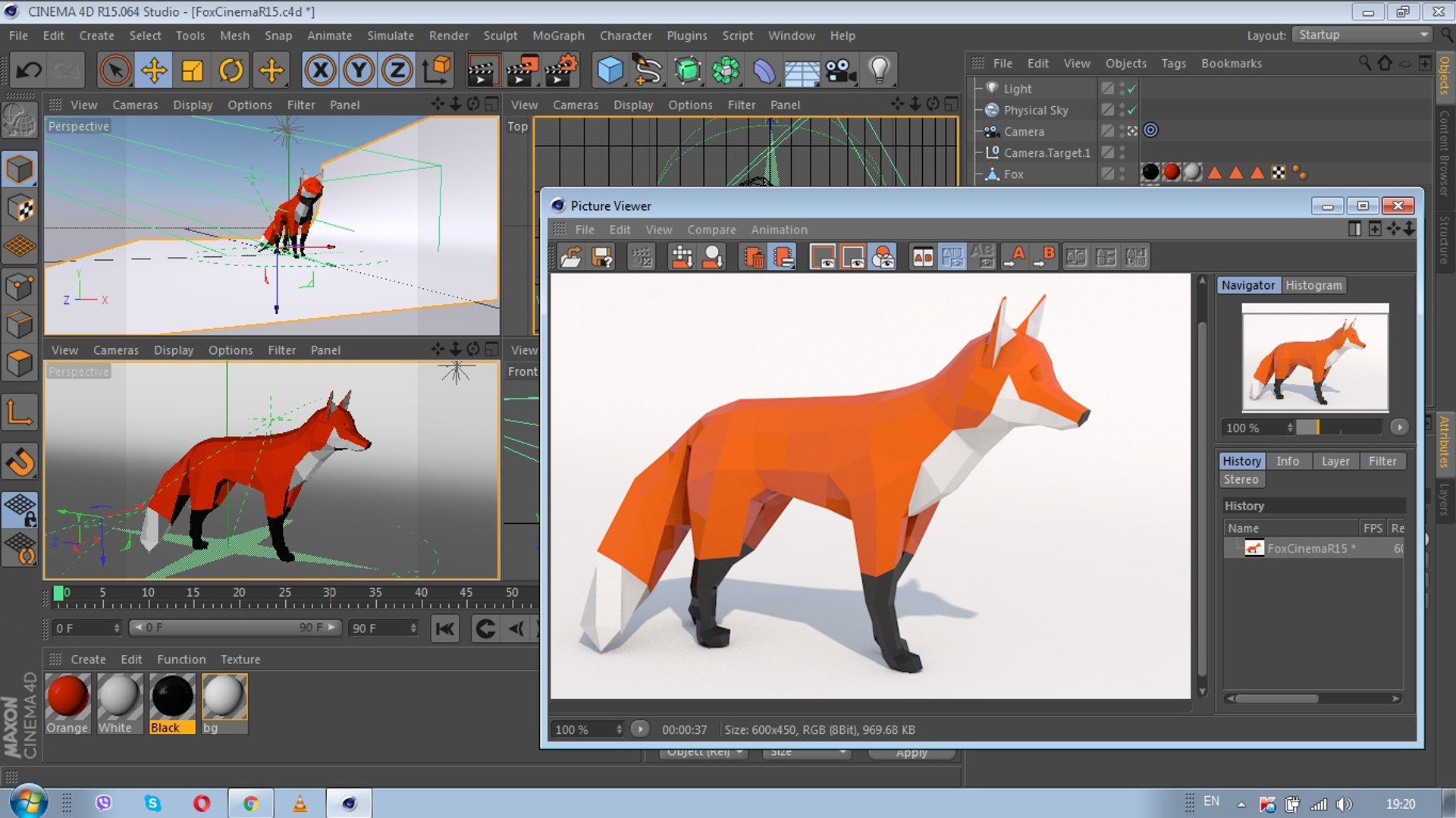 Polygonal Fox 3D Model - TurboSquid 1164750