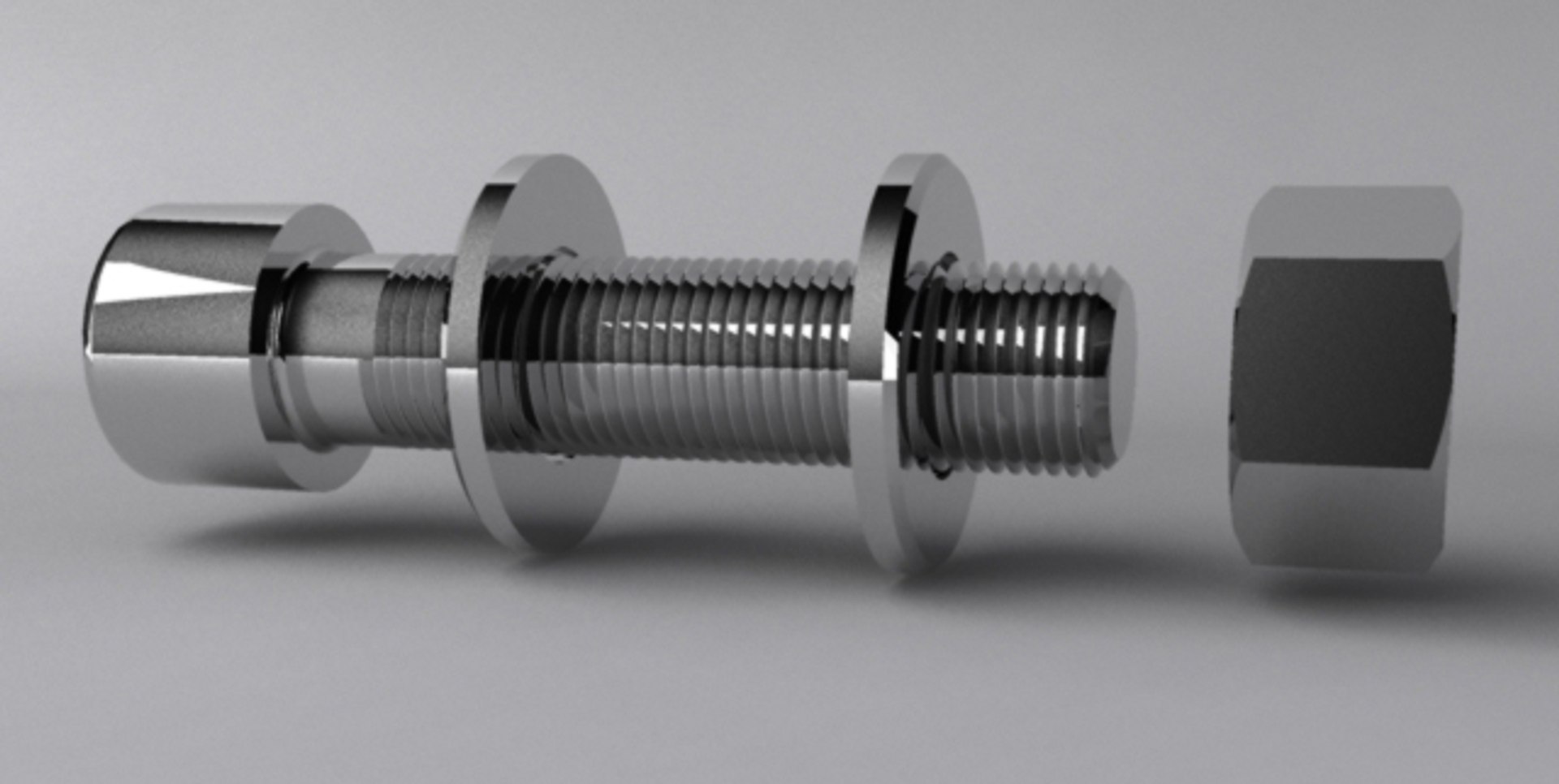 M12x50 Bolt Set 3d Model