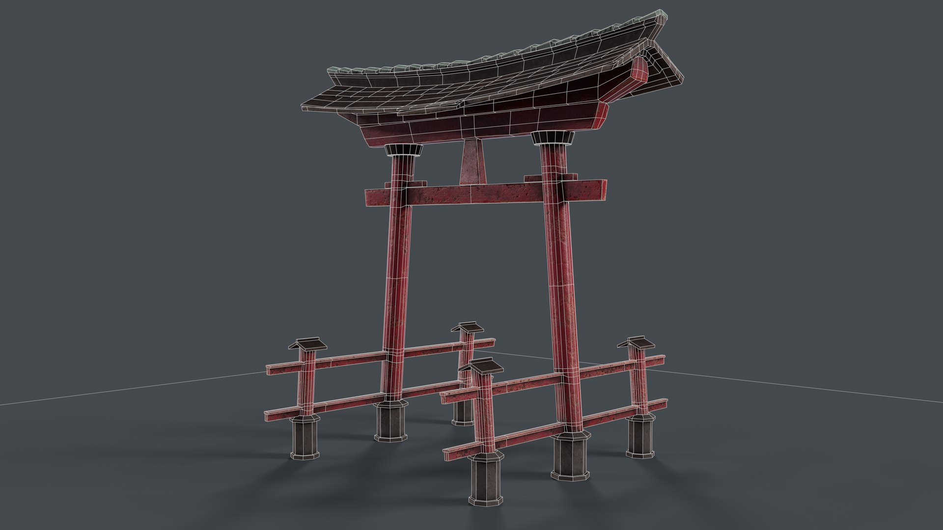 3D Japanese Torii Model - TurboSquid 2059911