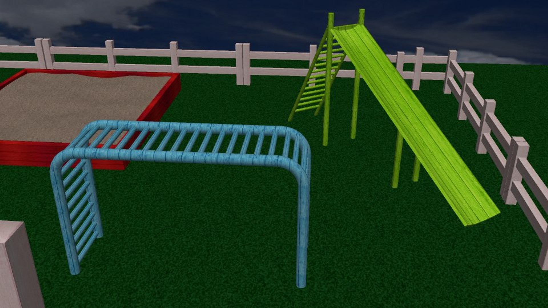 3dsmax Playground Bars Box