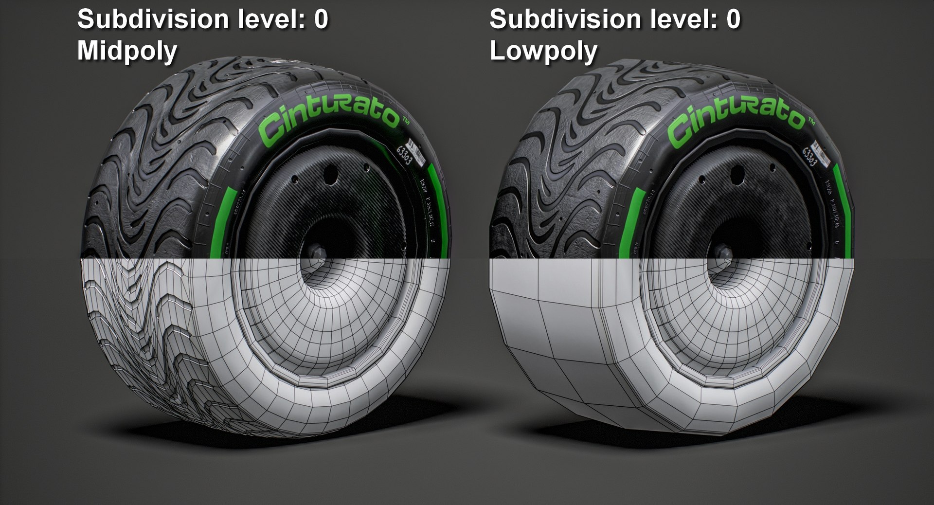 Formula 1 Pirelli Cinturato intermediate Wheels F1 Season 2023 3D model ...