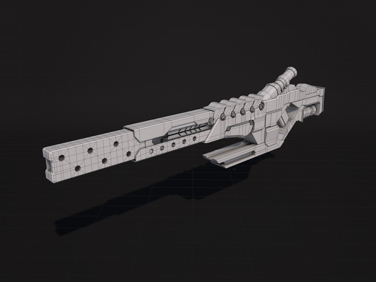 Sci-fi Sniper Rifle 3d 3ds