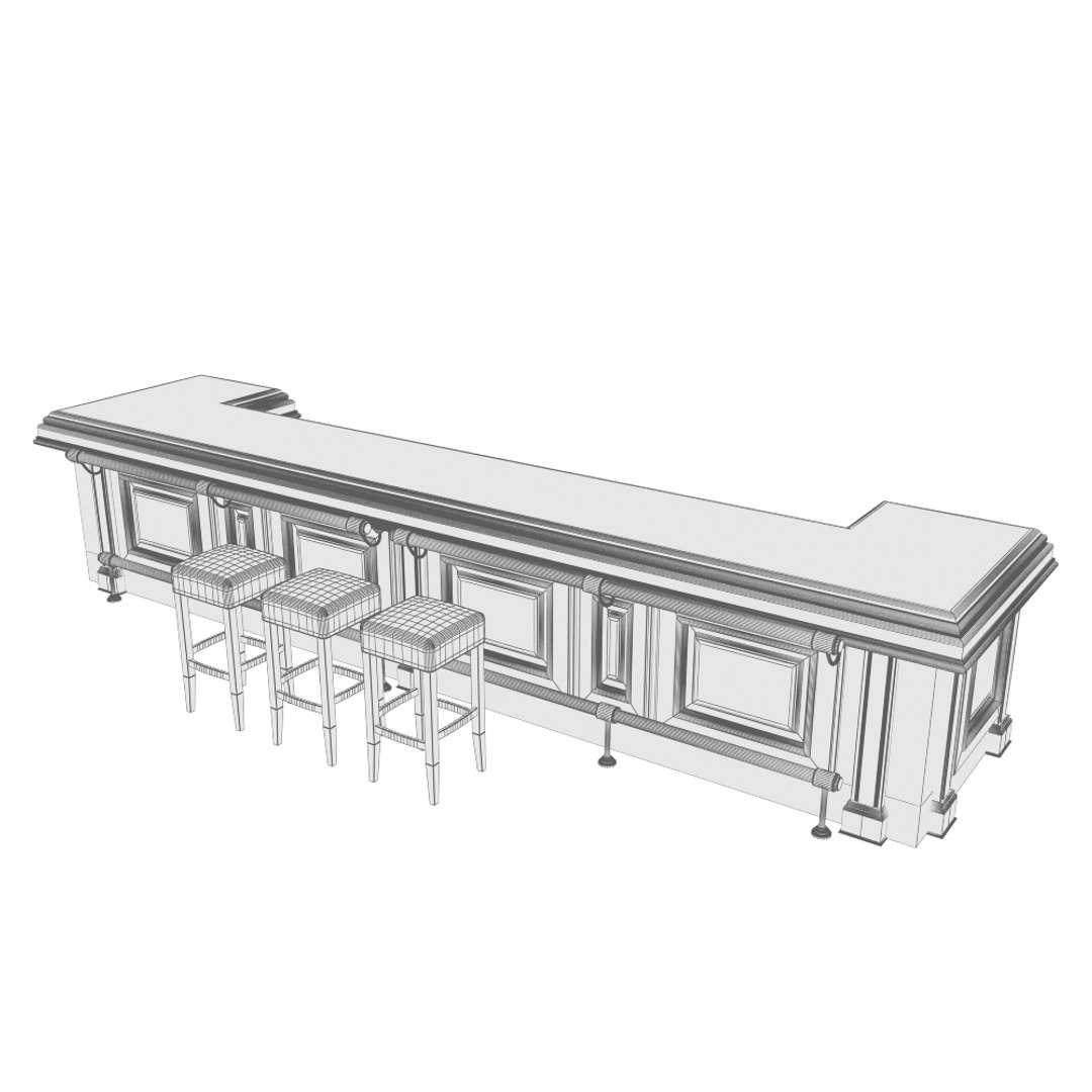 3d Model Bar Counter