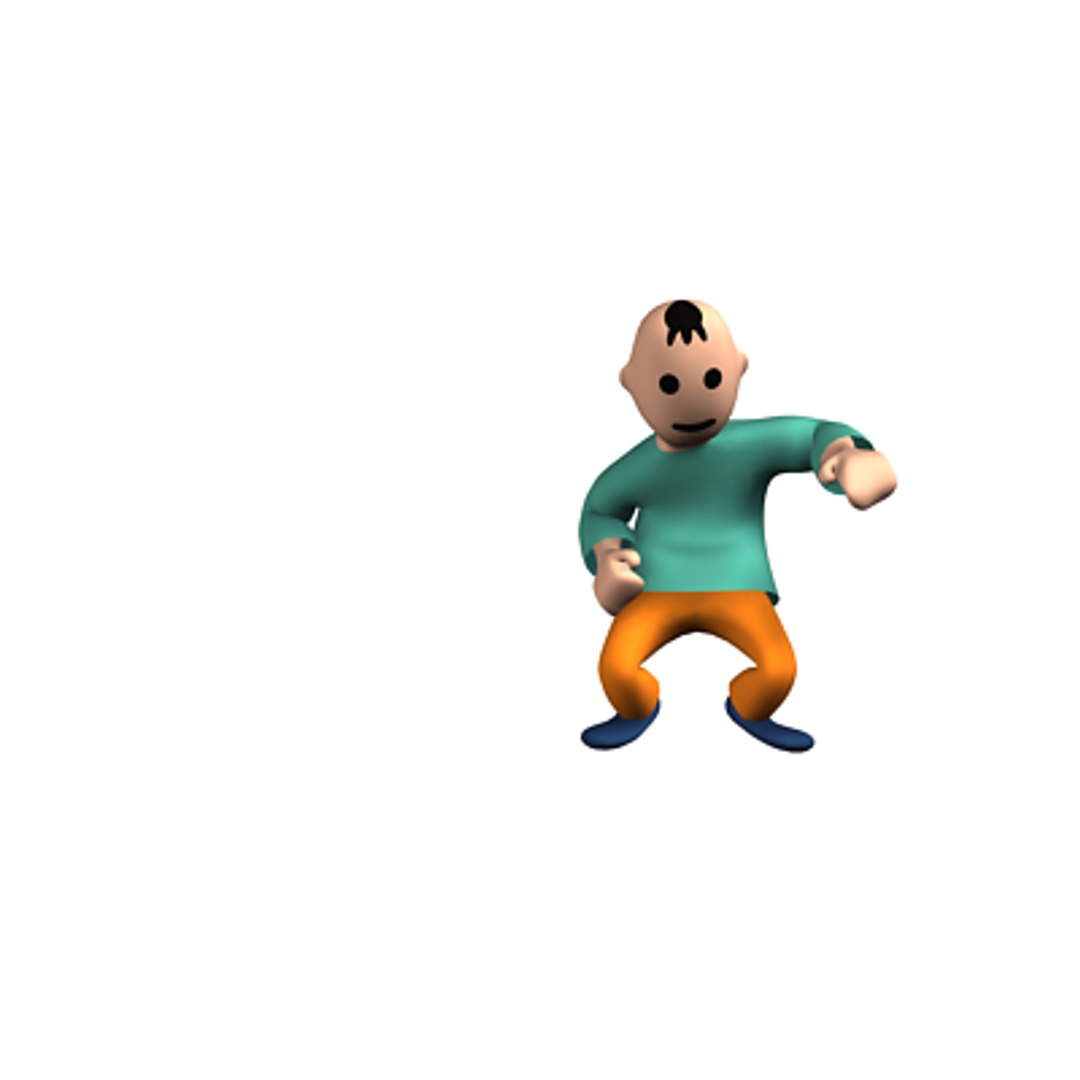 Simple Host Character Presentations 3d Obj