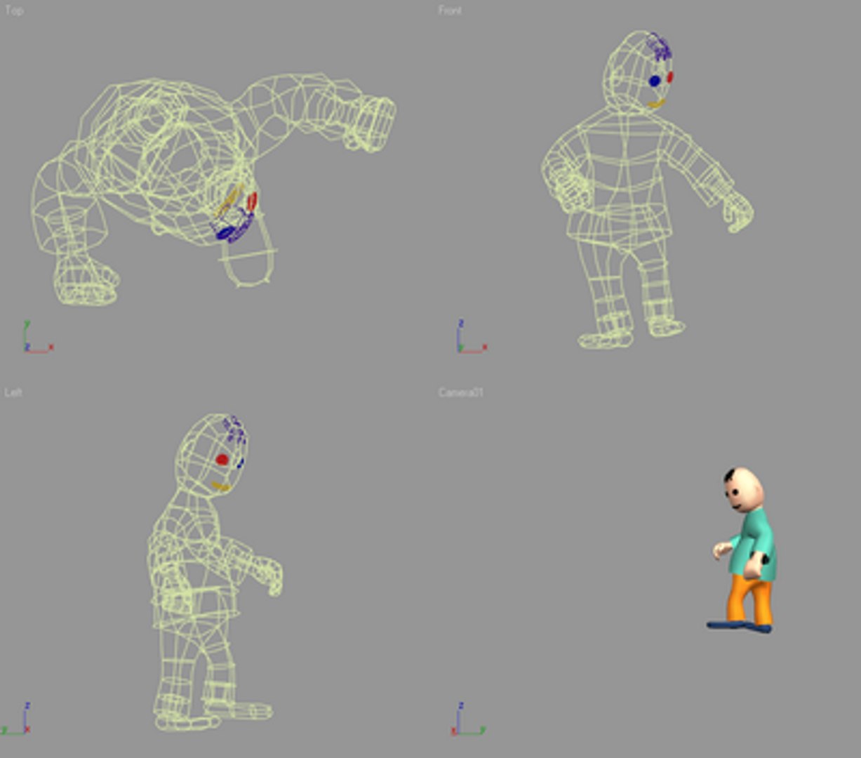 Simple Host Character Presentations 3d Obj