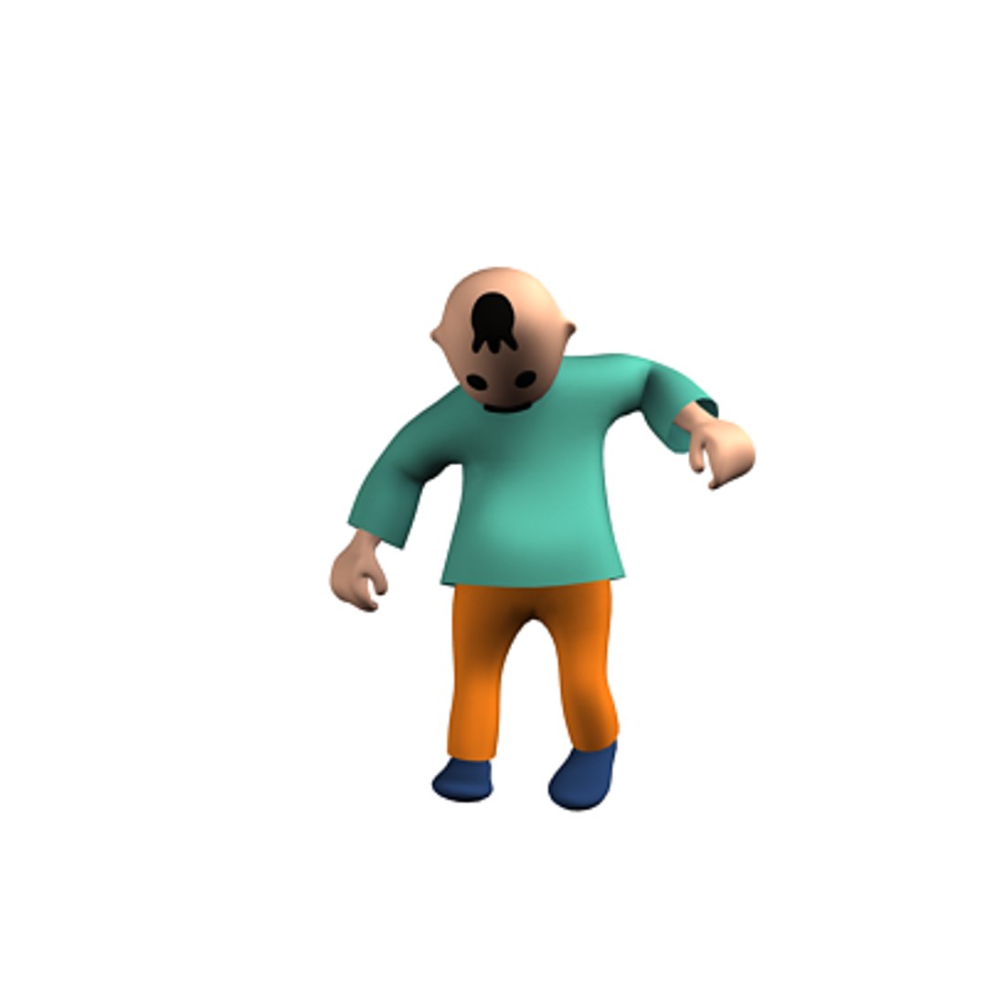 Simple Host Character Presentations 3d Obj