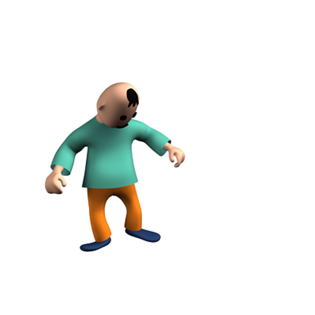 Simple Host Character Presentations 3d Obj