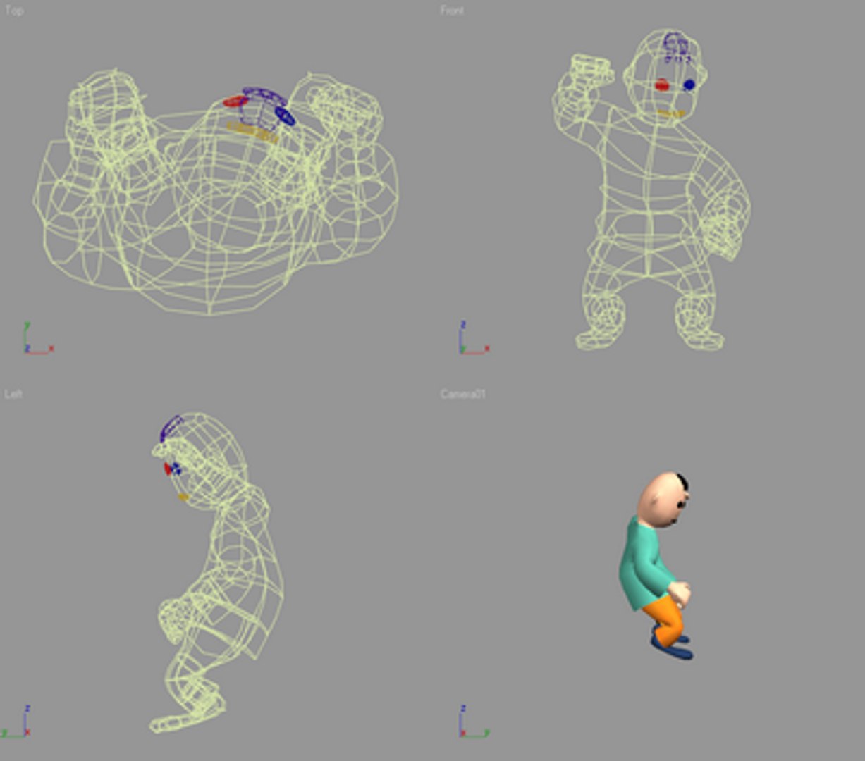 Simple Host Character Presentations 3d Obj