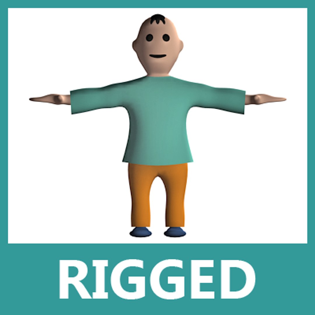 Simple Host Character Presentations 3d Obj