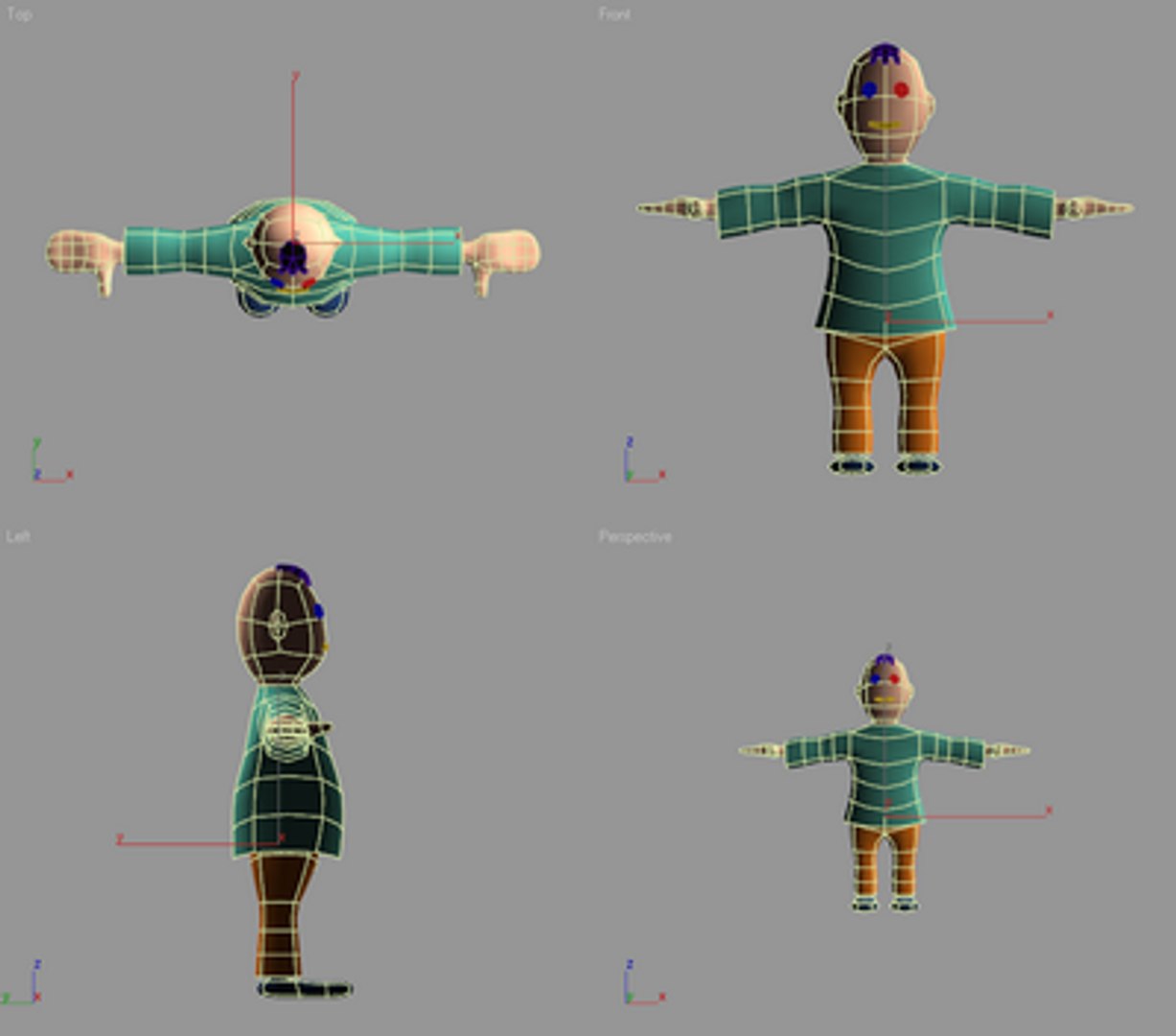 Simple Host Character Presentations 3d Obj