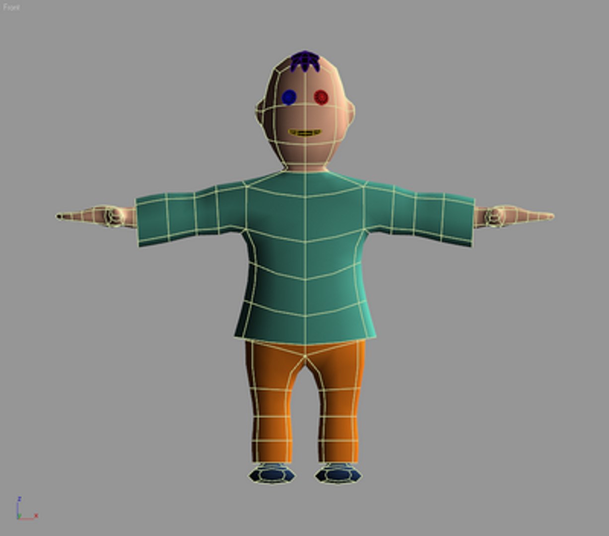 Simple Host Character Presentations 3d Obj