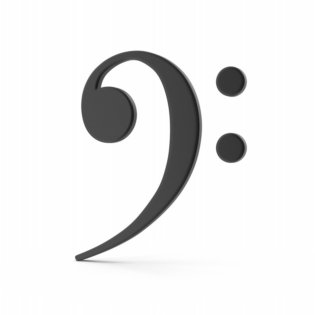 3D Bass Clef - TurboSquid 2176153