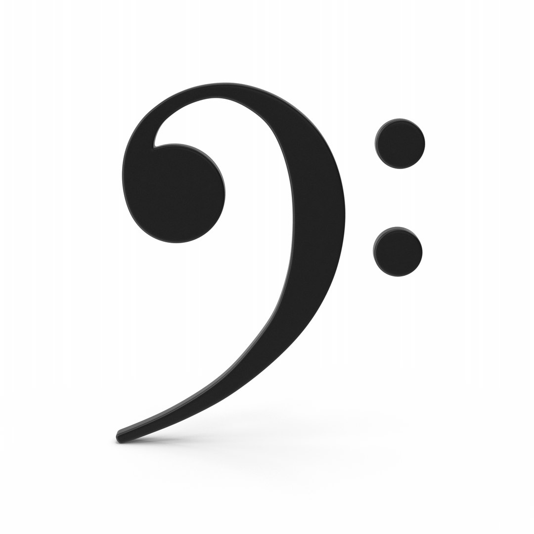 3D Bass Clef - TurboSquid 2176153