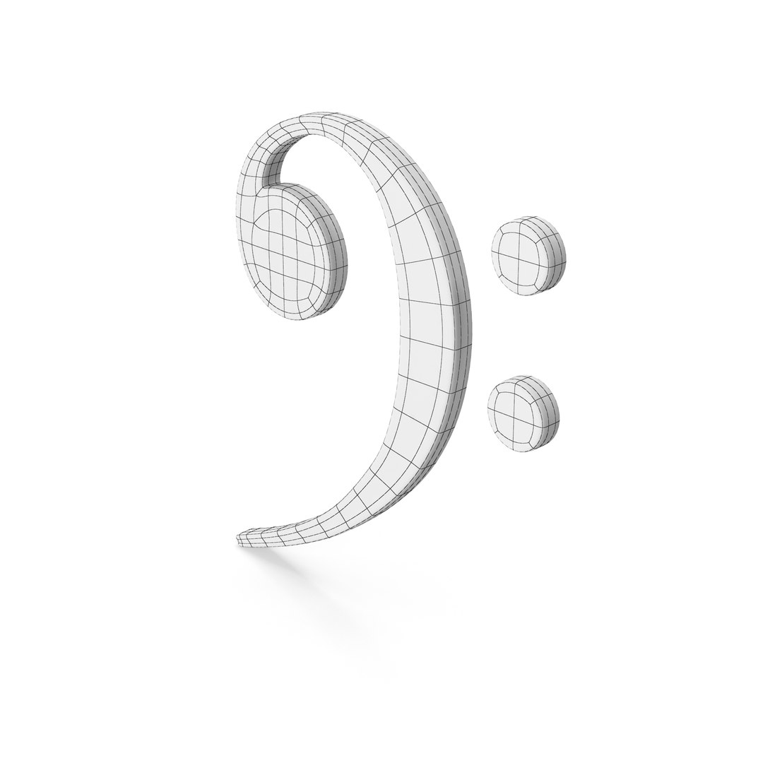 3D Bass Clef - TurboSquid 2176153