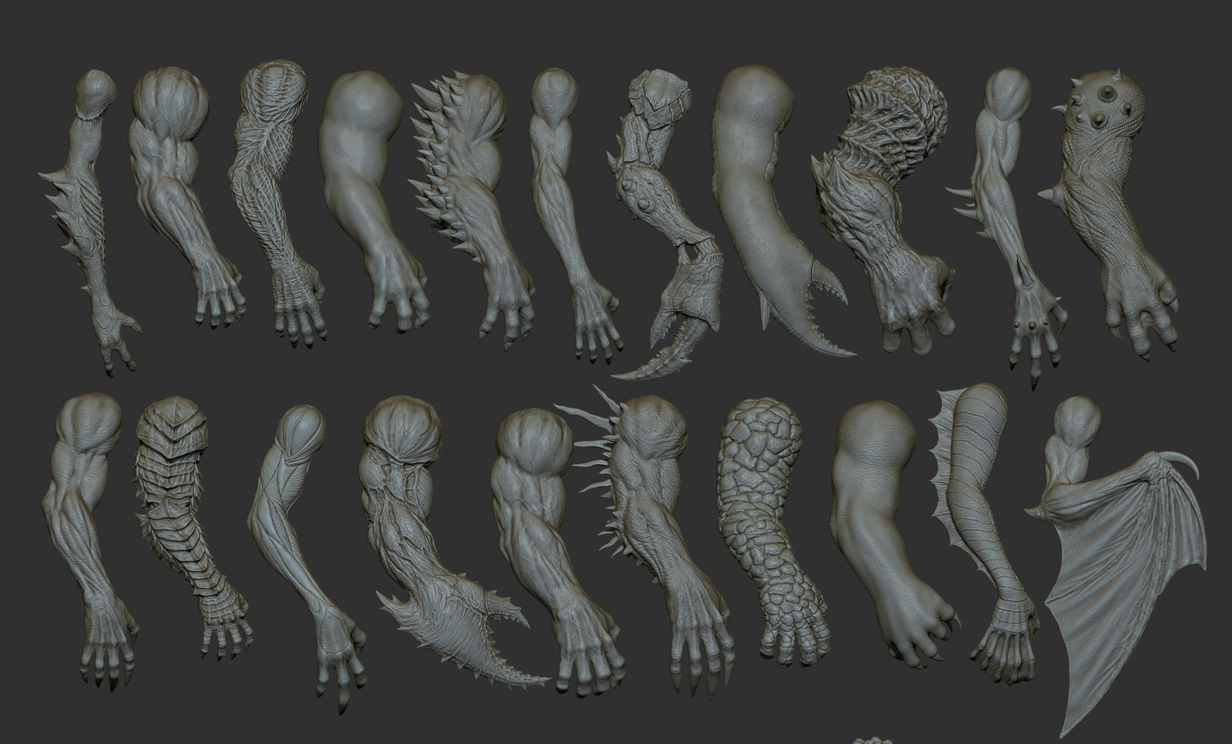 3D 25 Creature arms model - TurboSquid 1958454