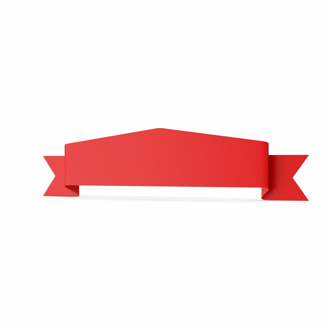 Red Ribbon Label Model - TurboSquid 2281092