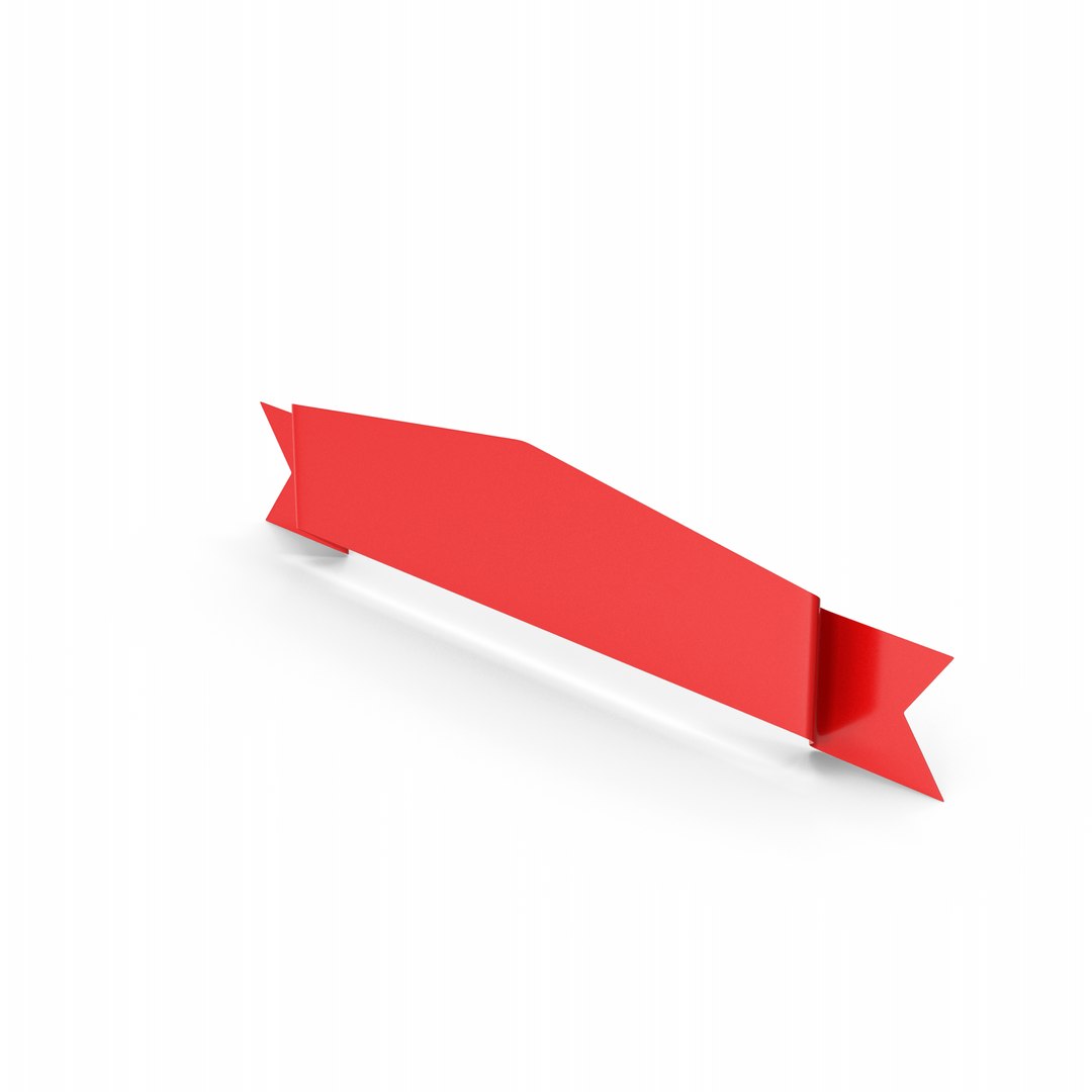 Red Ribbon Label Model - TurboSquid 2281092