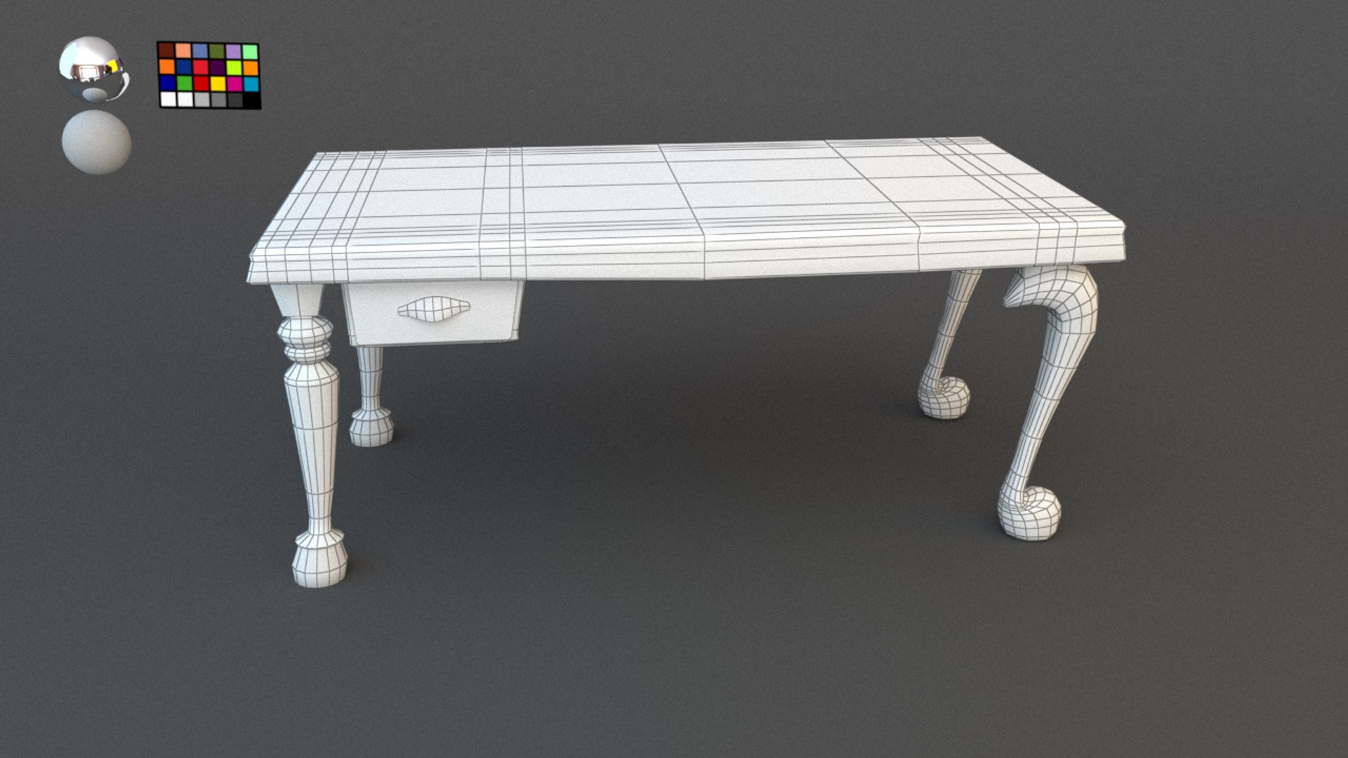 3D Stylised Wooden Desk Model - TurboSquid 1214831