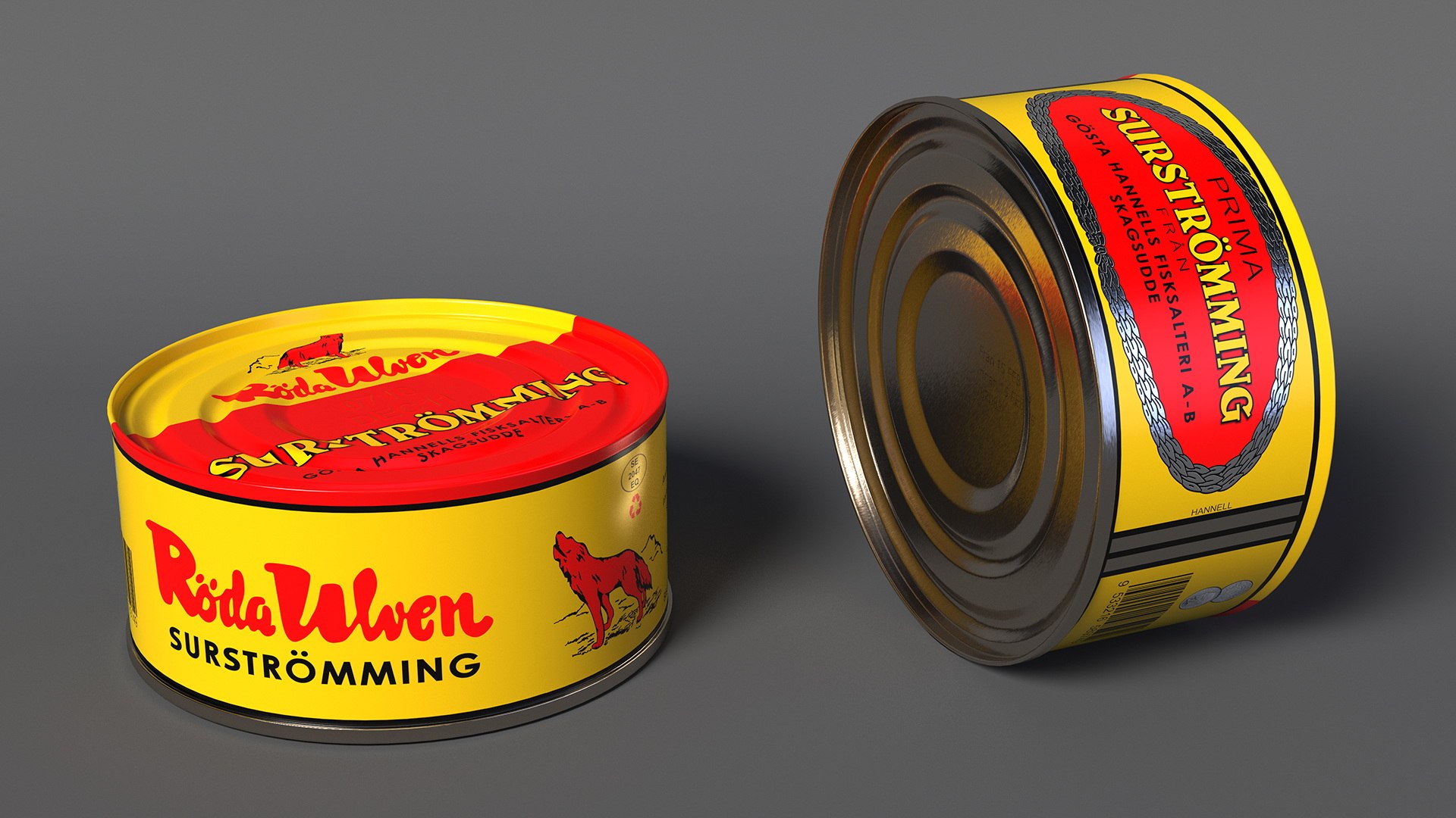Tin With Surstromming Fish 475g 3D Model - TurboSquid 2144481